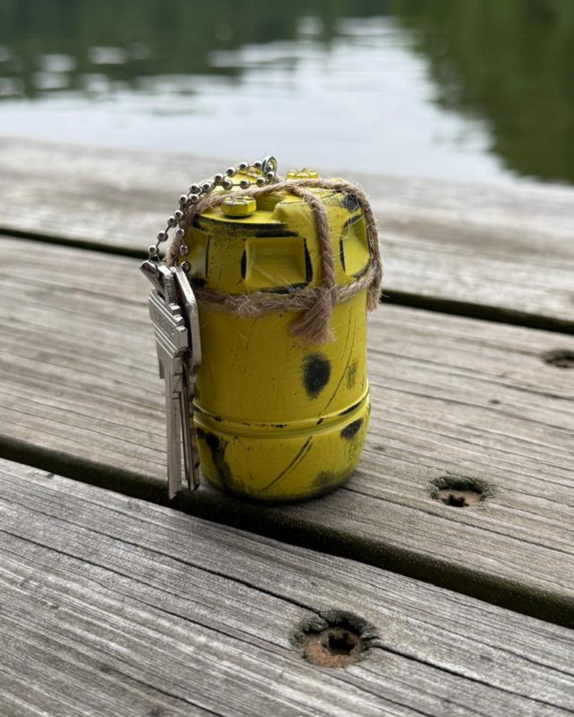 JAWS 50th Anniversary Yellow Barrel Floaty Keychain – The Daily Jaws Store